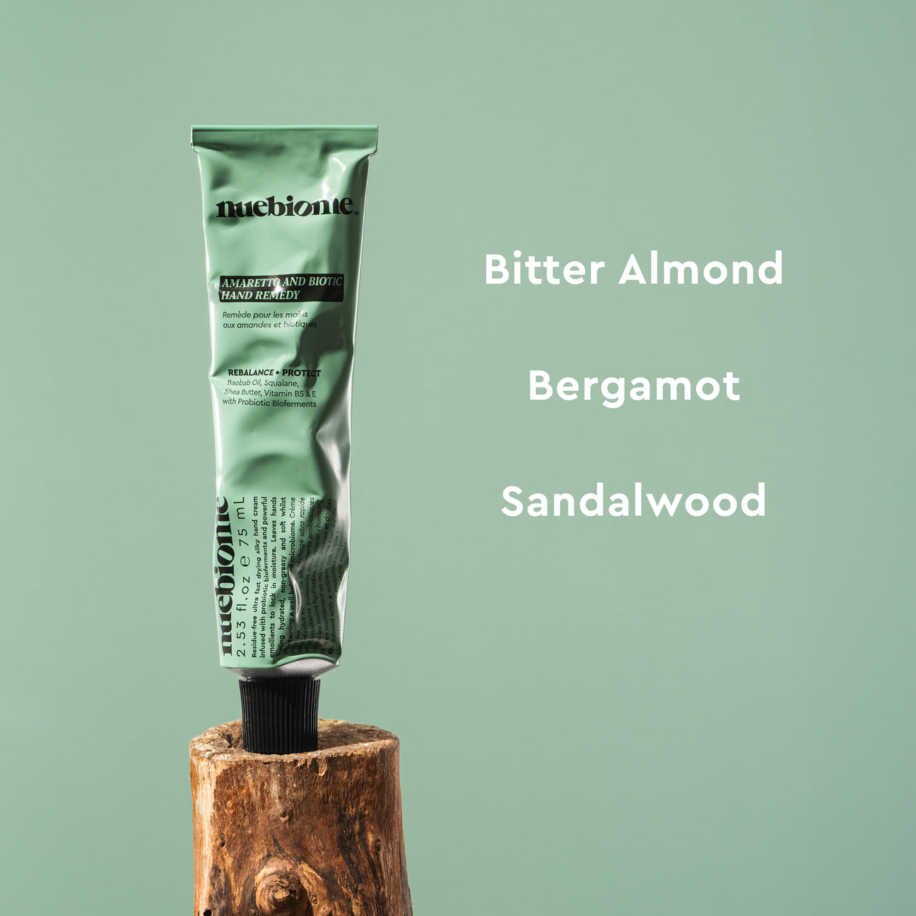 Amaretto and Biotic Hand Cream | Non-Greasy | Nuebiome
